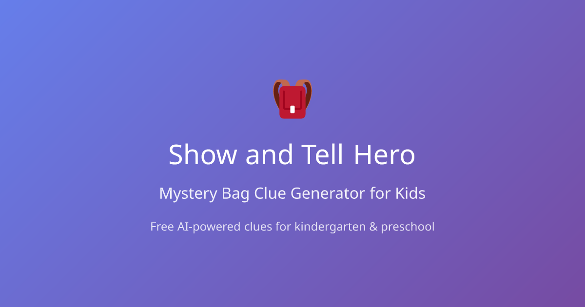 Cat Show and Tell Clues | Show and Tell Hero